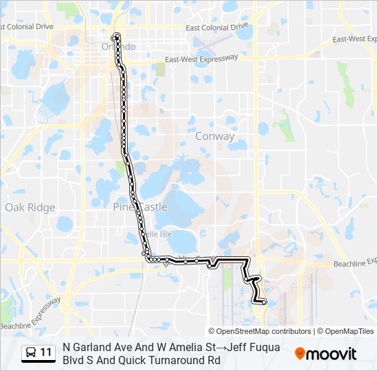 11 Route: Schedules, Stops & Maps - N Garland Ave And W Amelia St‎→Jeff ...