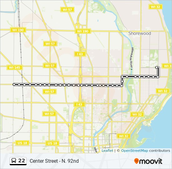 22 Route: Schedules, Stops & Maps - Center & N35‎→Kenwood & Stowell