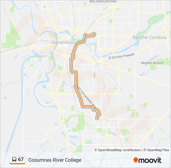 67 Route: Schedules, Stops & Maps - Cosumnes River College (Updated)