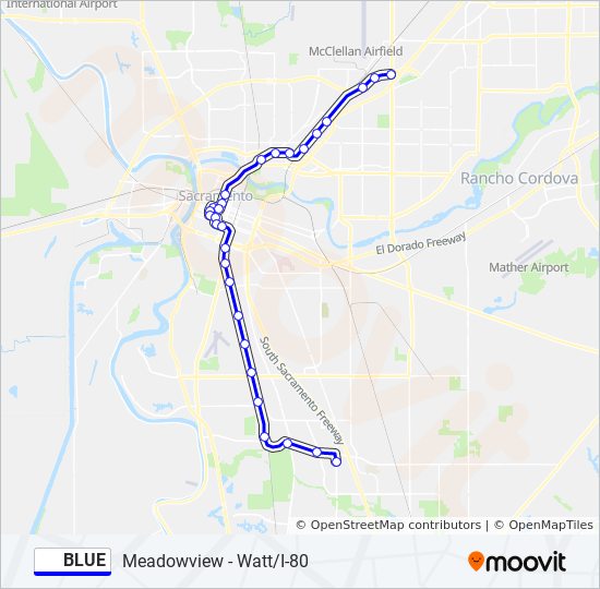 blue Route: Schedules, Stops & Maps - Watt I-80 (Updated)