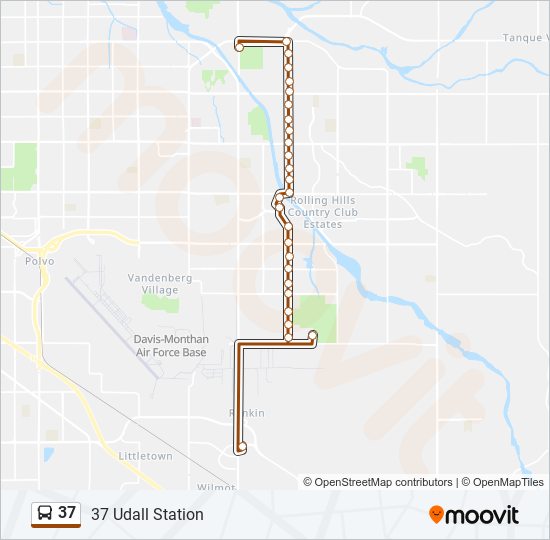 37 Route: Schedules, Stops & Maps - 37 Udall Station (Updated)