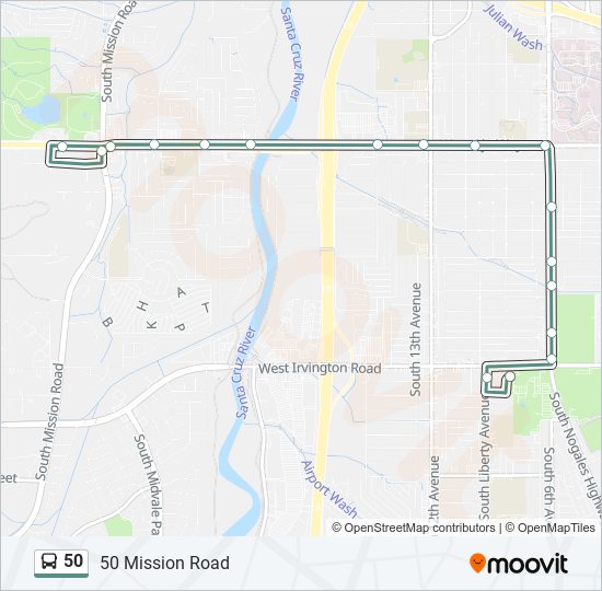 50 Route: Schedules, Stops & Maps - 50 Mission Road (Updated)