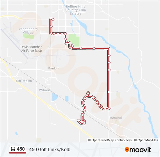 450 Route: Schedules, Stops & Maps - 450 Golf Links/Kolb (Updated)