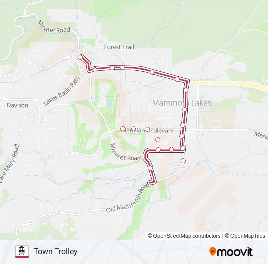 Ruta town trolley: horarios, paradas y mapas - Old Mammoth / Woodman St ...