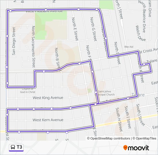 T3 Route: Schedules, Stops & Maps - (Updated)