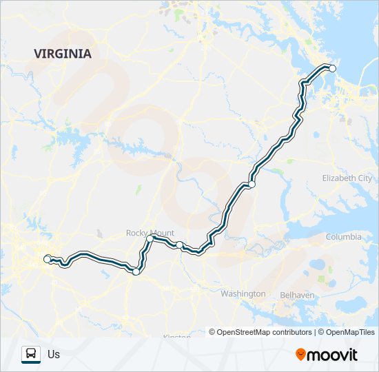 Ruta greyhound us0654s: horarios, paradas y mapas - Raleigh Bus Station ...