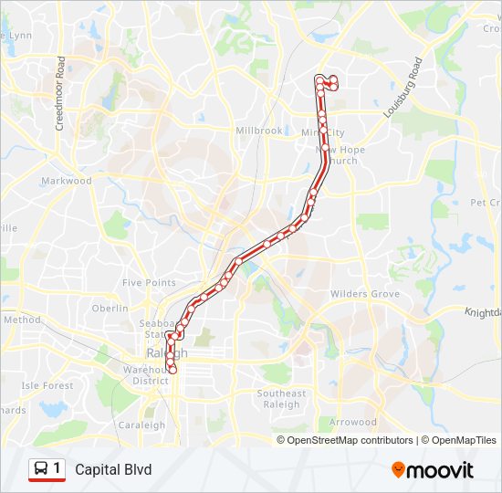 1 Route: Schedules, Stops & Maps - Goraleigh Station‎→Triangle Town ...