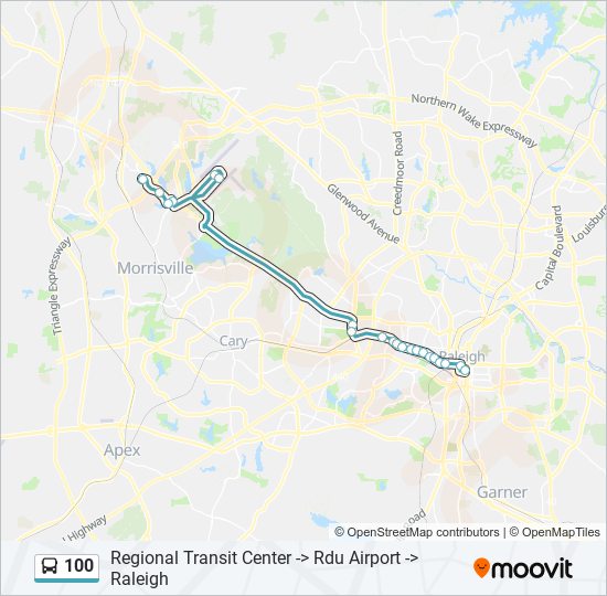 Ruta 100: horarios, paradas y mapas - Regional Transit Center -> Rdu ...
