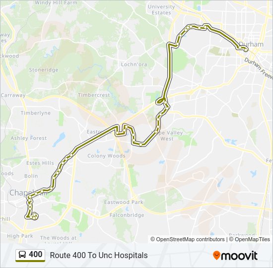 Ruta 400: horarios, paradas y mapas - Route 400 To Unc Hospitals ...