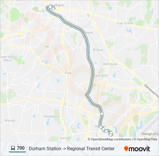 700 Route: Schedules, Stops & Maps - Durham Station -> Regional Transit ...