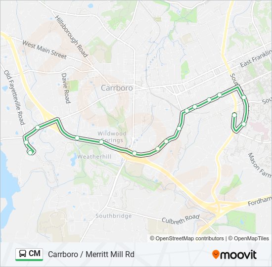 cm Route: Schedules, Stops & Maps - Pittsboro St at Credit Union‎→Jones ...