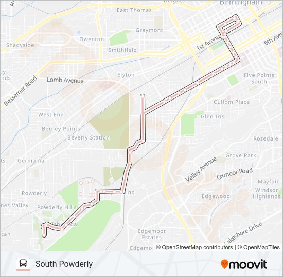 Ruta SOUTH POWDERLY: horarios, paradas y mapas - Central Station‎→ ...
