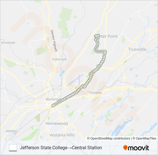 Ruta jeff state: horarios, paradas y mapas - Jefferson State College‎→ ...