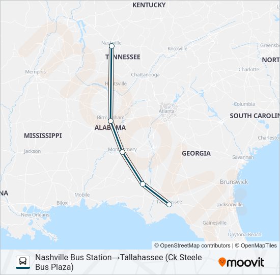 Ruta greyhound us0115: horarios, paradas y mapas - Nashville Bus ...