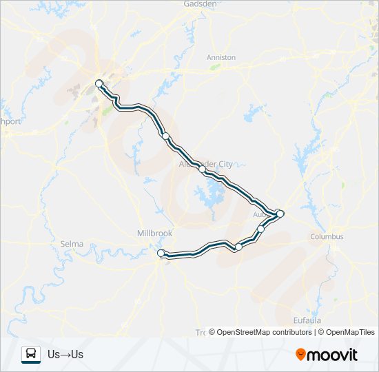 Ruta greyhound us0624s: horarios, paradas y mapas - Birmingham (Express ...