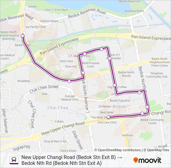 137A Route: Schedules, Stops & Maps - Bedok Nth Rd (Bedok Nth Stn Exit ...