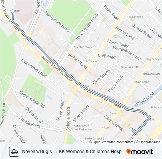 kkh shuttle bus Route: Schedules, Stops & Maps - Bugis (Updated)