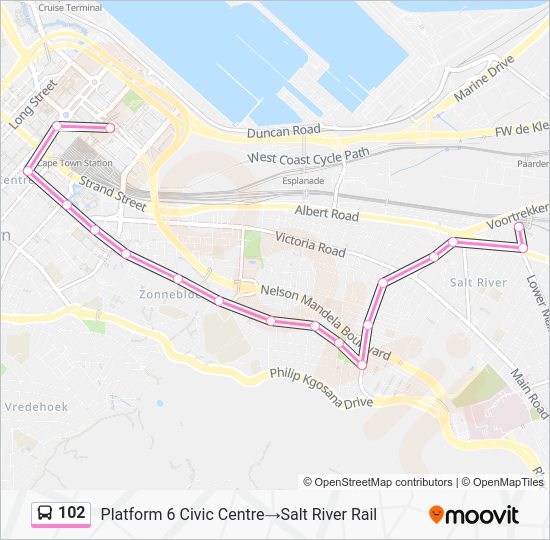 102 Route: Schedules, Stops & Maps - Platform 6 Civic Centre‎→Salt ...