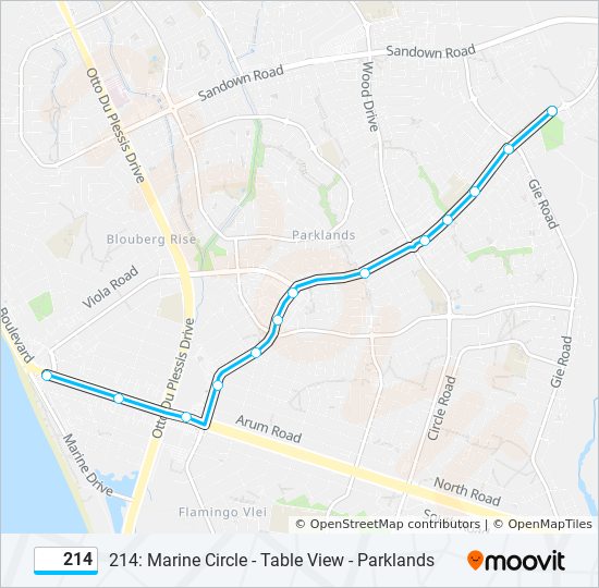 214 Route: Schedules, Stops & Maps - Parklands Main North‎→Marine ...