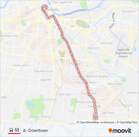 52 Route: Schedules, Stops & Maps - A - Downtown (Updated)