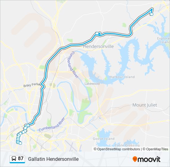 87 Route: Schedules, Stops & Maps - Gallatin Hendersonville (Updated)