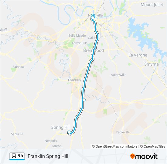 95 Route: Schedules, Stops & Maps - Franklin Spring Hill (Updated)