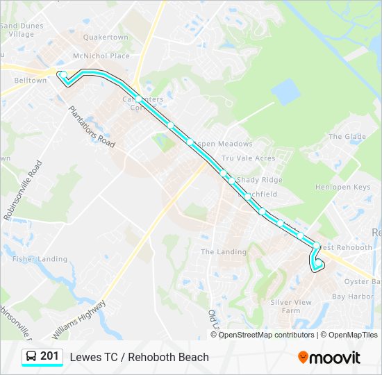 201 Route: Schedules, Stops & Maps - 201 Lewes Transit Ctr (Updated)