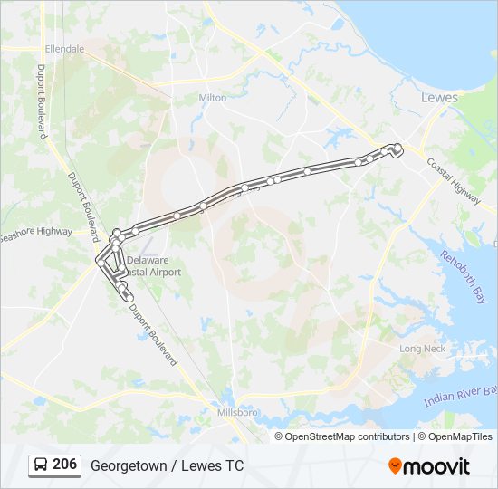 Ruta 206: horarios, paradas y mapas - Lewes Park & Ride (Actualizado)