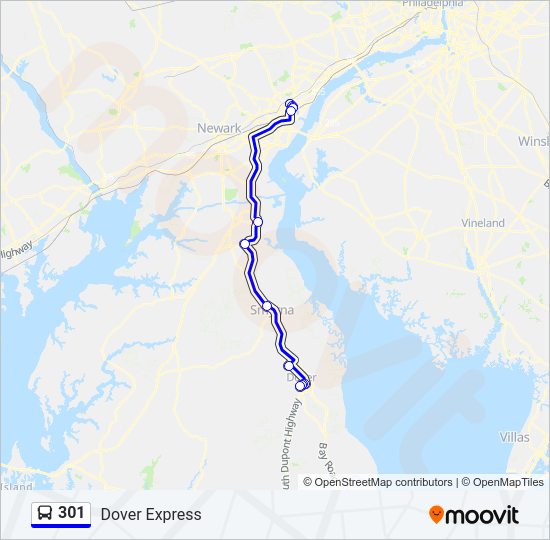 301 Route: Schedules, Stops & Maps - Dover Express (Updated)