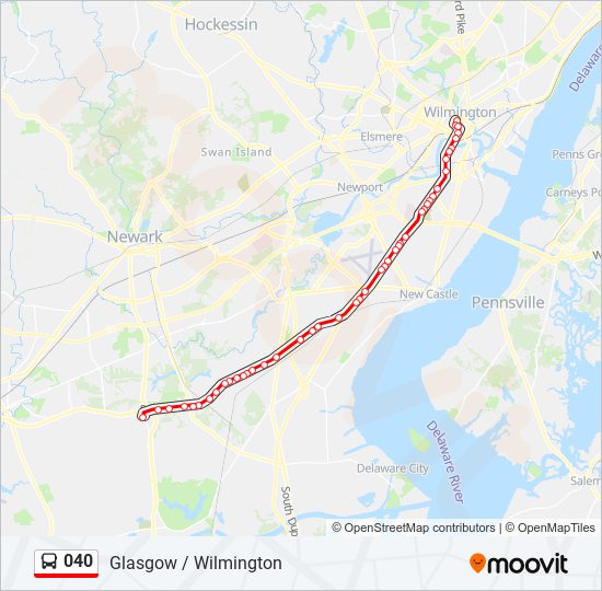 040 Route: Schedules, Stops & Maps - Wilmington (Updated)