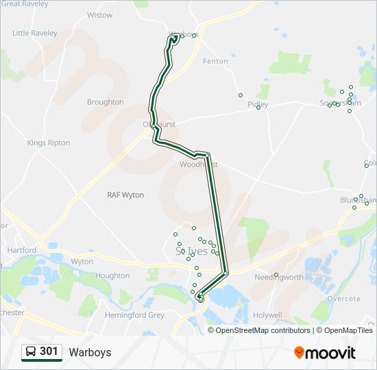 301 Route: Schedules, Stops & Maps - Warboys (Updated)