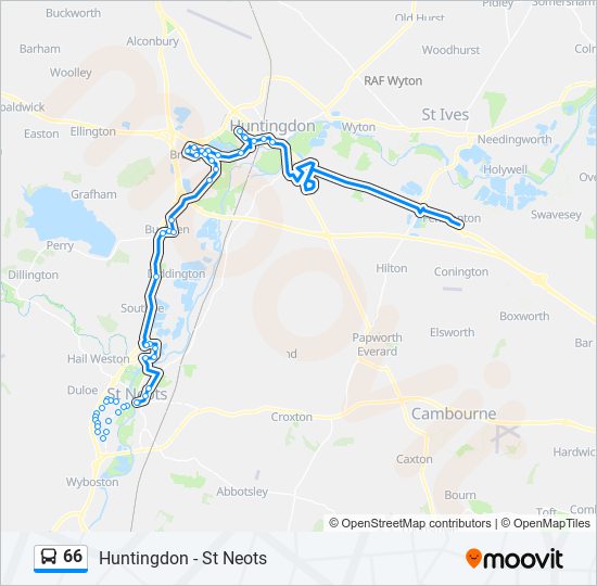 66 Route: Schedules, Stops & Maps - St Neots (Updated)