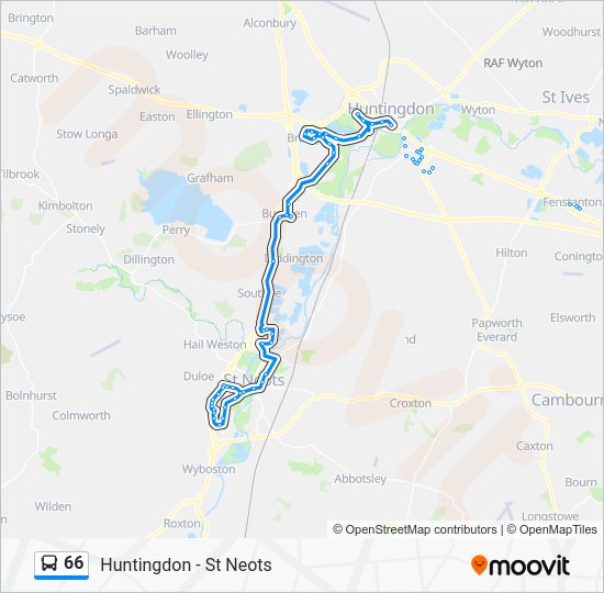 66 Route: Schedules, Stops & Maps - St Neots (Updated)