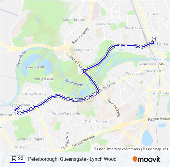 23 Route: Schedules, Stops & Maps - Peterborough (Updated)