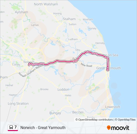 7 Route: Schedules, Stops & Maps - Norwich City Centre (Updated)