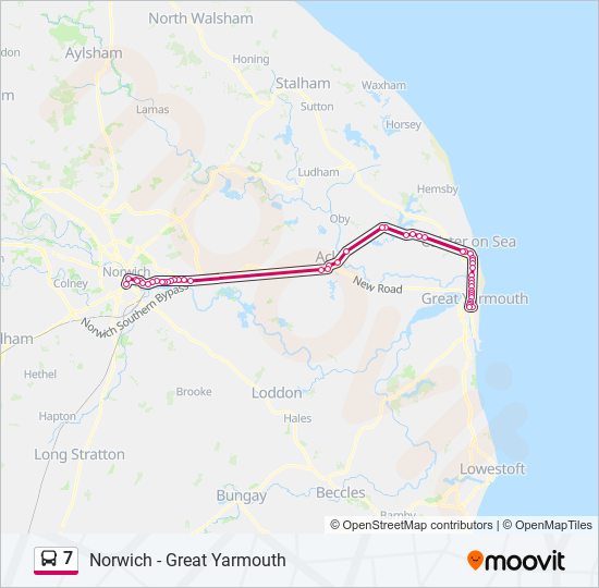 7 Route: Schedules, Stops & Maps - Norwich City Centre (Updated)