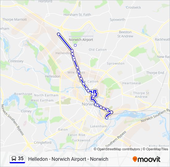 35 Route: Schedules, Stops & Maps - Norwich (Updated)
