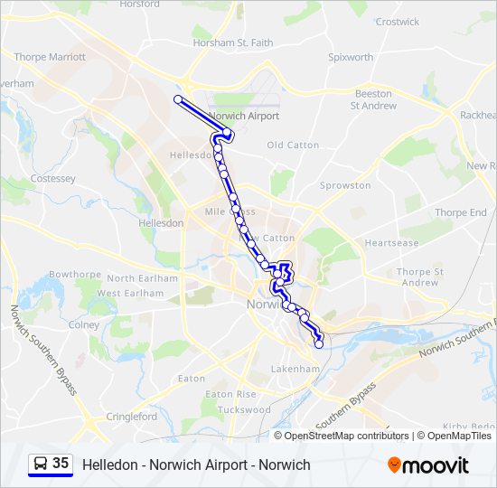35 Route: Schedules, Stops & Maps - Norwich (Updated)