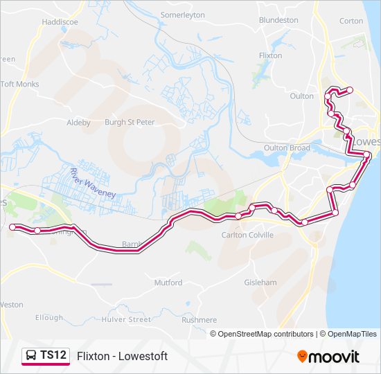 TS12 Route: Schedules, Stops & Maps - Gunton (Updated)