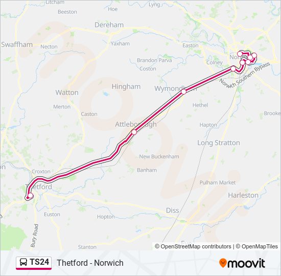 ts24 Route: Schedules, Stops & Maps - Norwich (Updated)
