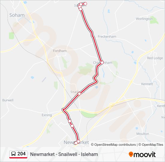 204 Route: Schedules, Stops & Maps - Isleham (Updated)