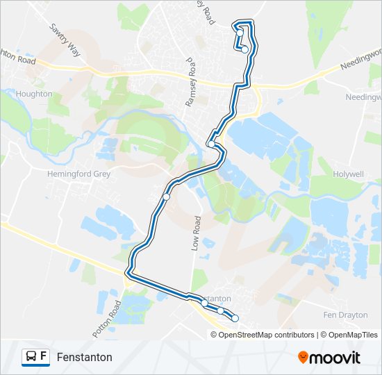 F Route: Schedules, Stops & Maps - Fenstanton (Updated)