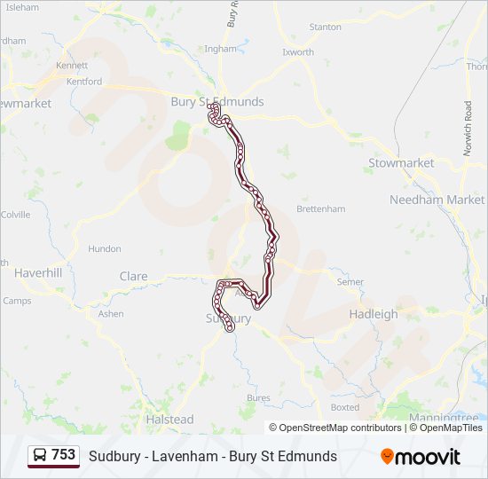 753 Route: Schedules, Stops & Maps - Sudbury (Updated)