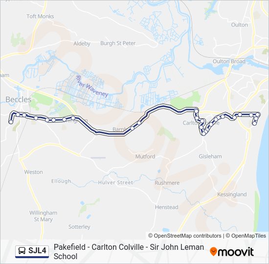 SJL4 Route: Schedules, Stops & Maps - Beccles (Updated)
