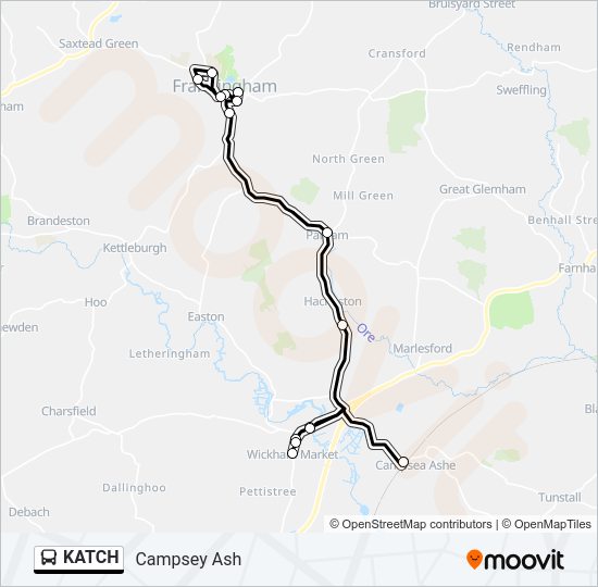 katch Route: Schedules, Stops & Maps - Campsey Ash (Updated)