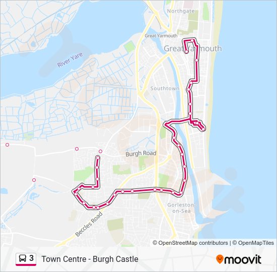 3 Route: Schedules, Stops & Maps - Great Yarmouth (Updated)