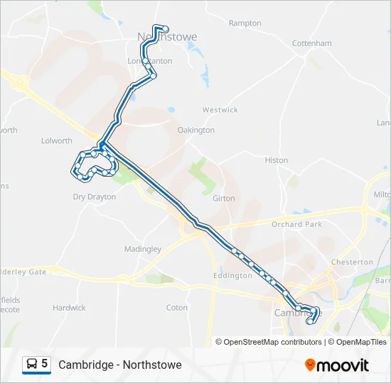 5 Route: Schedules, Stops & Maps - Cambridge (Updated)