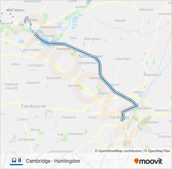 B Route: Schedules, Stops & Maps - Cambridge (Updated)