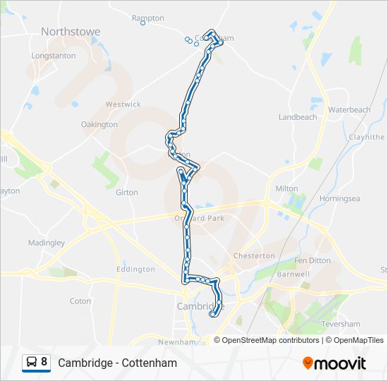 8 Route: Schedules, Stops & Maps - Cambridge (Updated)