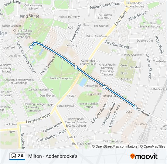 2a Route: Schedules, Stops & Maps - Cambridge (Updated)